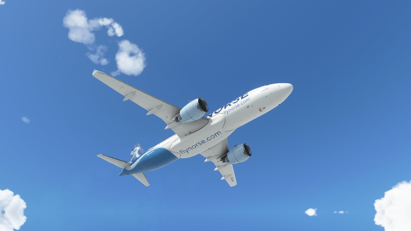 [A32NX] Norse Atlantic Airways - Oseberg Livery 8K ultra pour Microsoft ...
