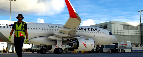 Qantas Catering_Ground Crew » Microsoft Flight Simulator