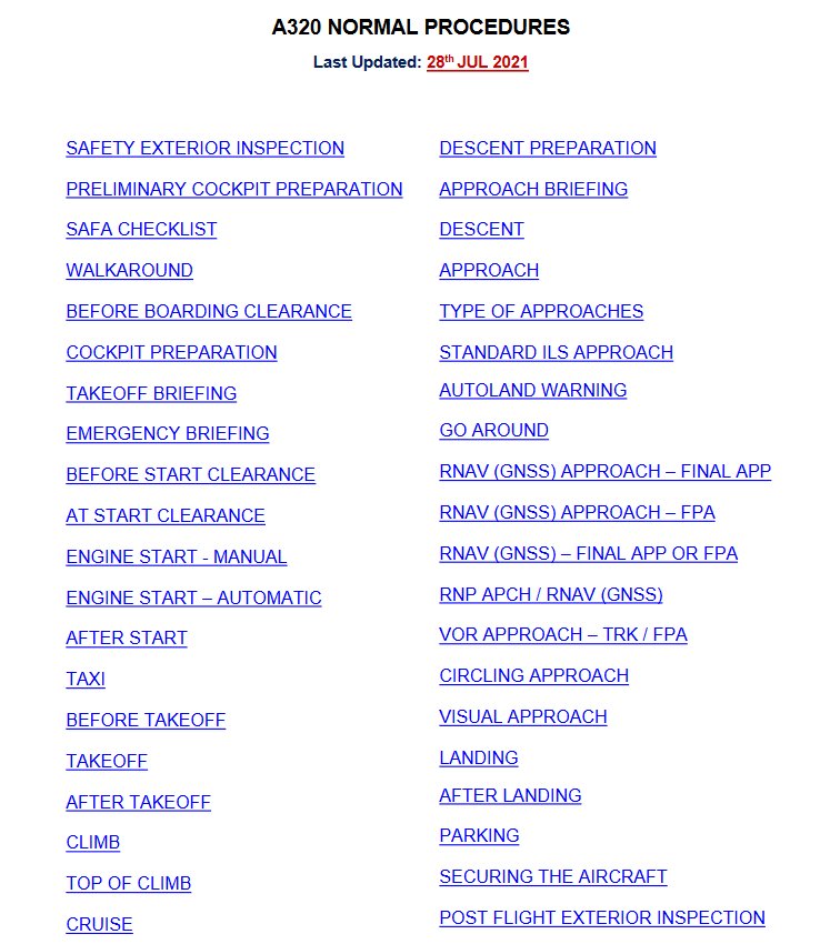 Airbus A320 Normal Proceduces for Microsoft Flight Simulator | MSFS
