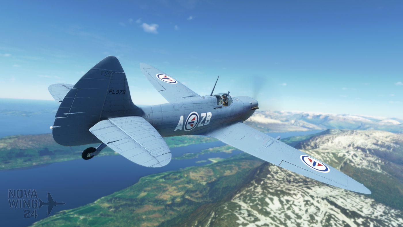 Supermarine Spitfire PR Mk IX RNoAF for Microsoft Flight Simulator | MSFS