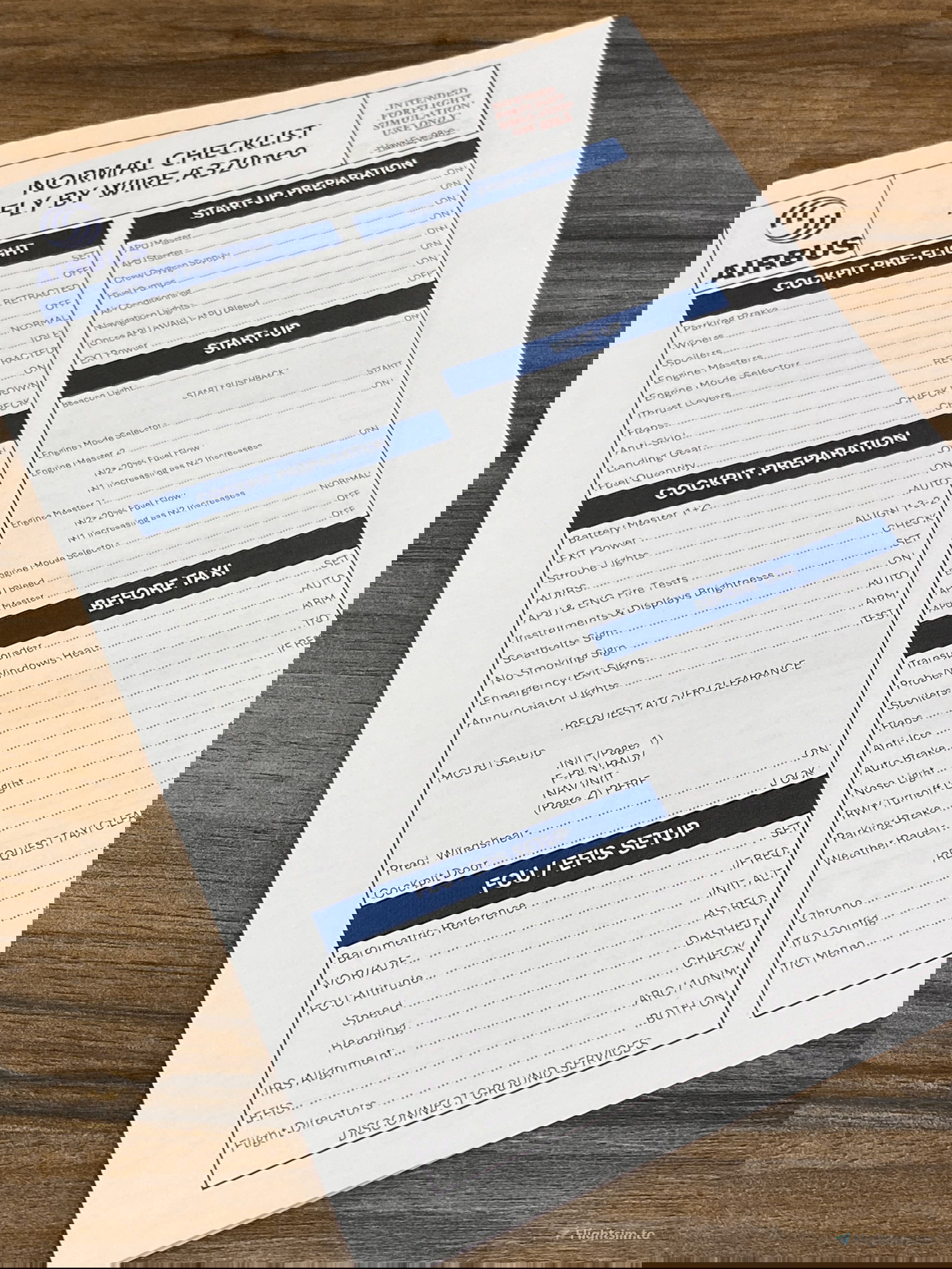 A320neo Checklist for Microsoft Flight Simulator | MSFS