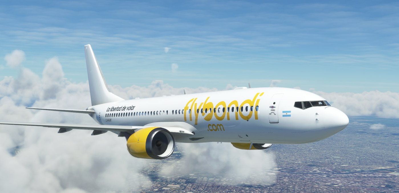 Bredok3D 737 MAX 8 | Flybondi (white livery) for Microsoft Flight ...