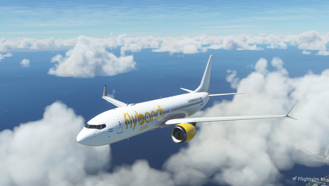 Bredok3D 737 MAX 8 | Flybondi (white livery) for Microsoft Flight ...