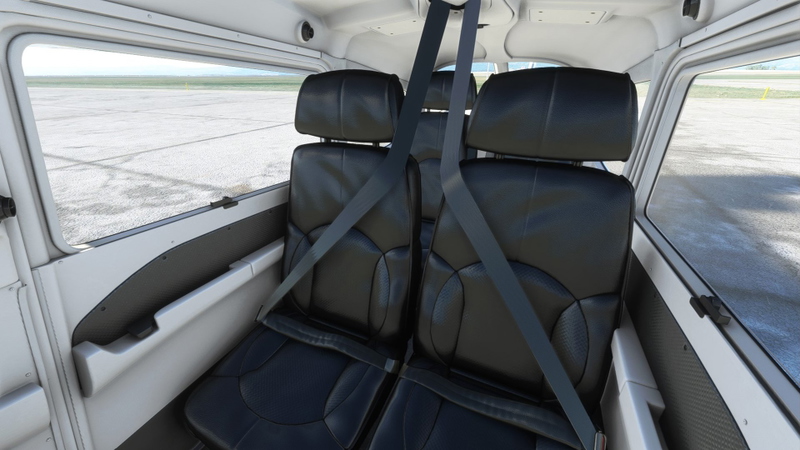 Cessna C172 Classic Black Seats & White Shell for Microsoft Flight ...