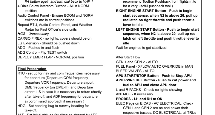 CRJ-700 Learning Checklist for Microsoft Flight Simulator | MSFS