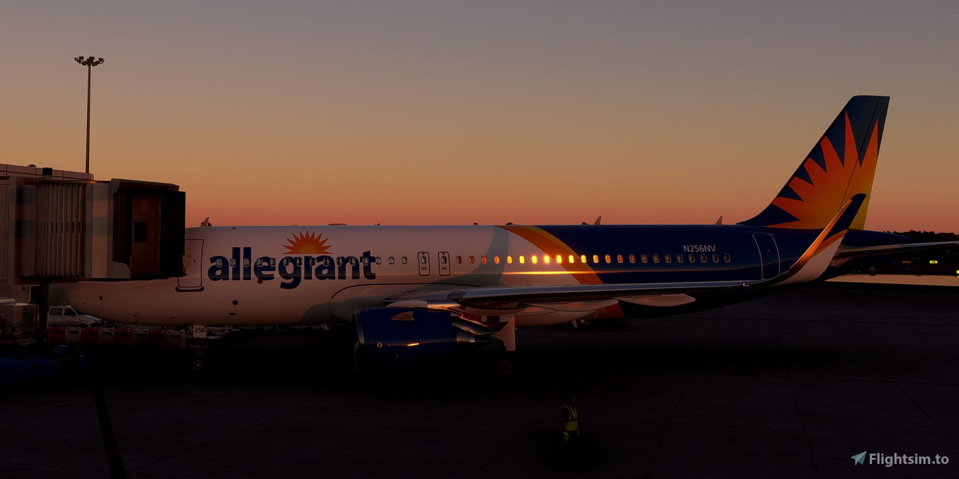 [A32NX] FlyByWire | Airbus A320neo ALLEGIANT N256NV in 8k for Microsoft Flight Simulator | MSFS