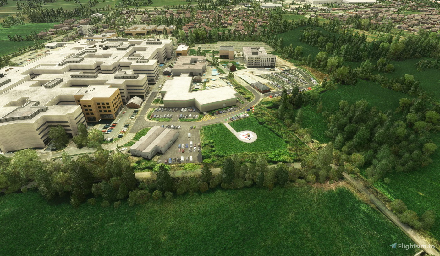 GCUH Glan Clwyd University Hospital Helipad, Wales, UK for Microsoft ...