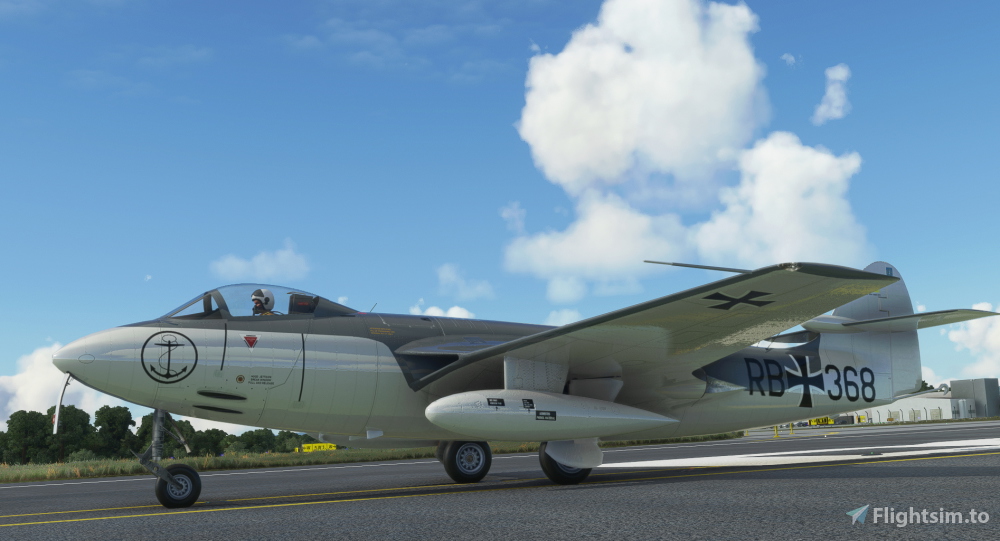 Hawker Sea Hawk German Navy with Code: RB+368 für Microsoft Flight ...