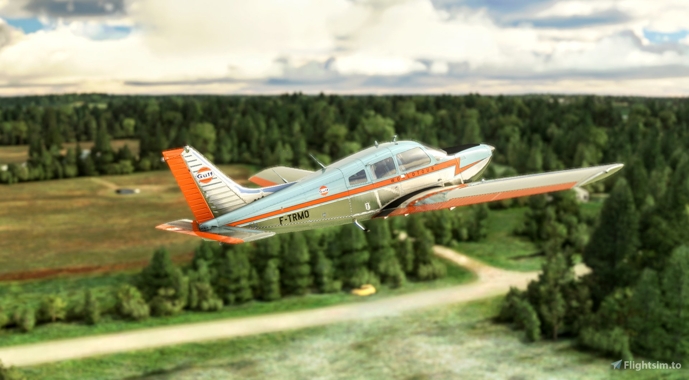 JustFlight Piper P28R Turbo Arrow III Gulf | WorldTour "Vintage" for ...