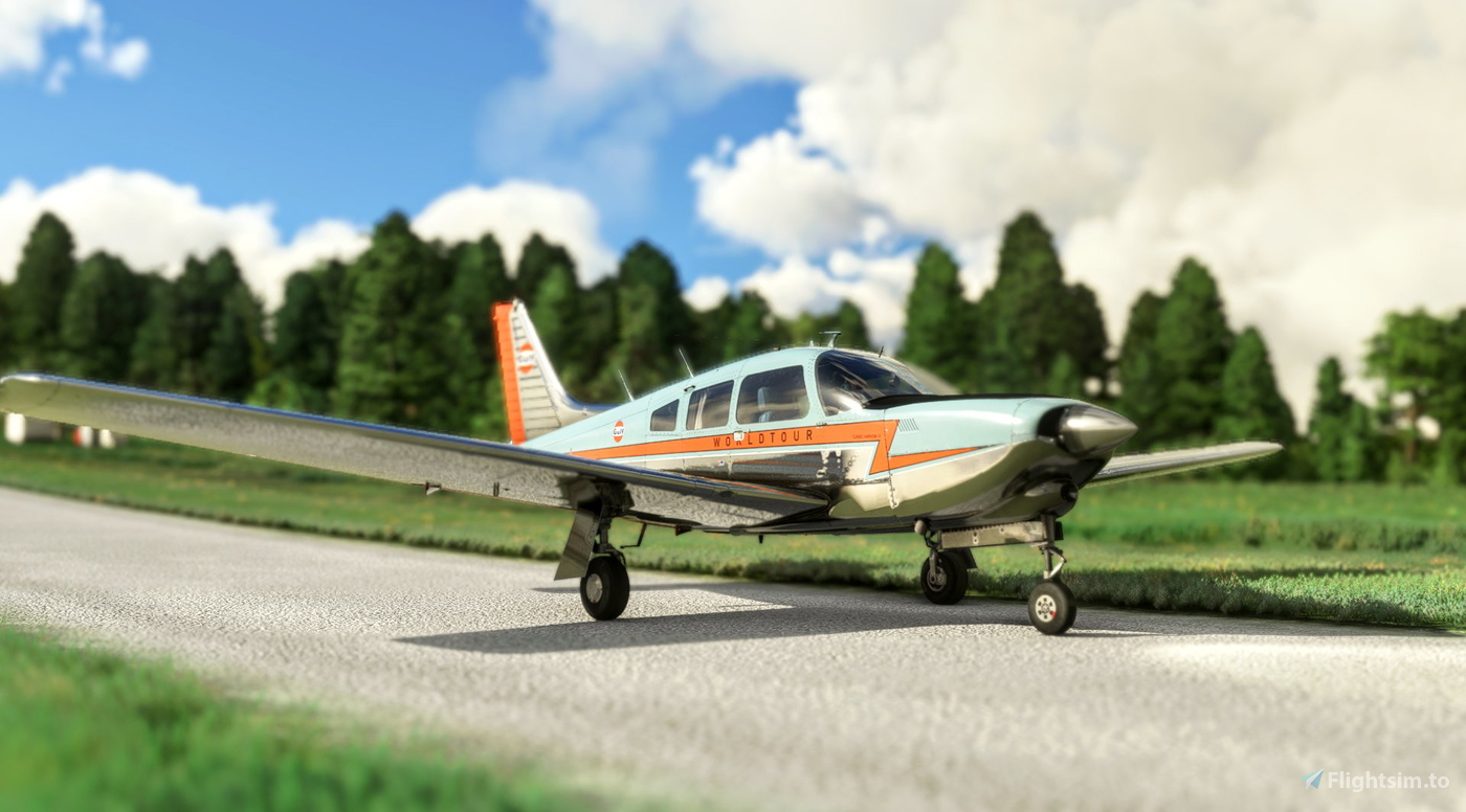 JustFlight Piper P28R Turbo Arrow III Gulf | WorldTour "Vintage" for ...