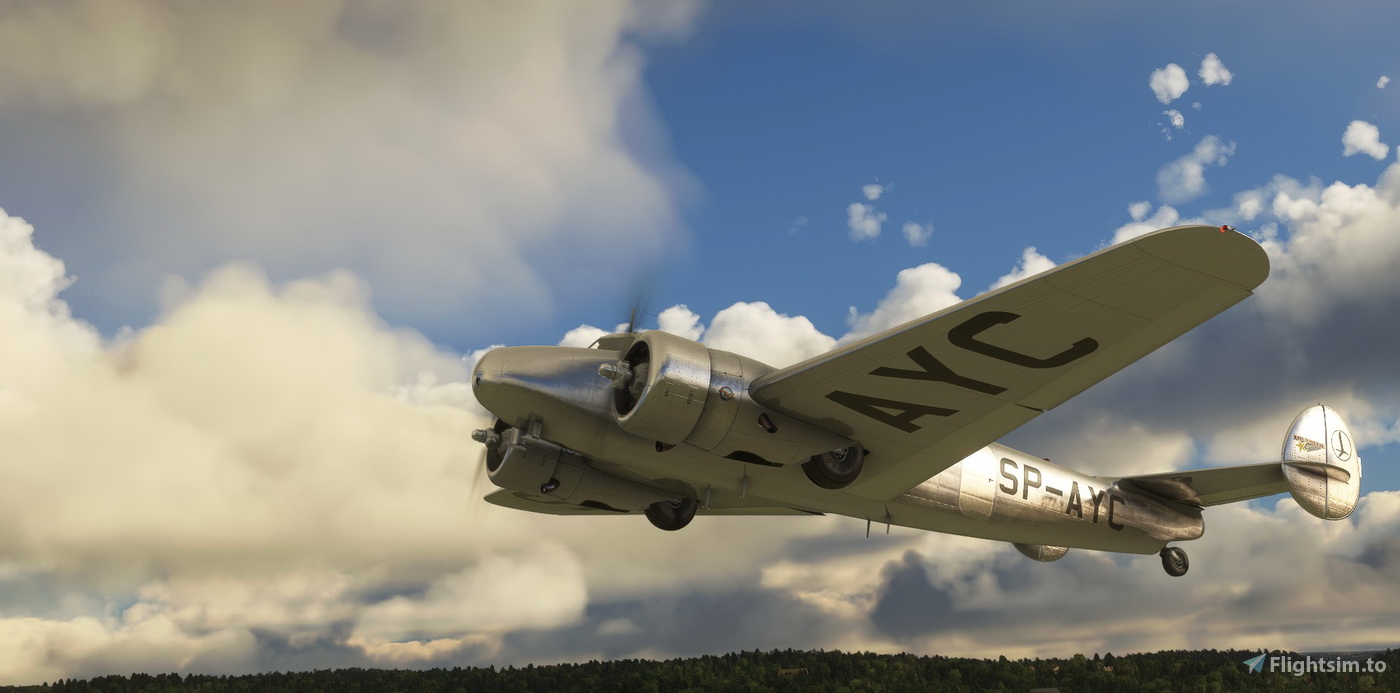 Lockheed L-10 Electra SP-AYC LOT for Microsoft Flight Simulator | MSFS