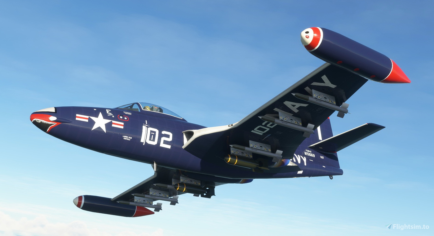 McDonnell F2H-2 Banshee VF-101 #102 のために Microsoft Flight Simulator | MSFS