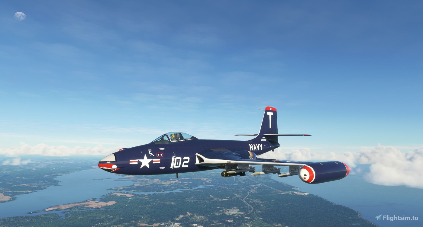 McDonnell F2H-2 Banshee VF-101 #102 for Microsoft Flight Simulator | MSFS