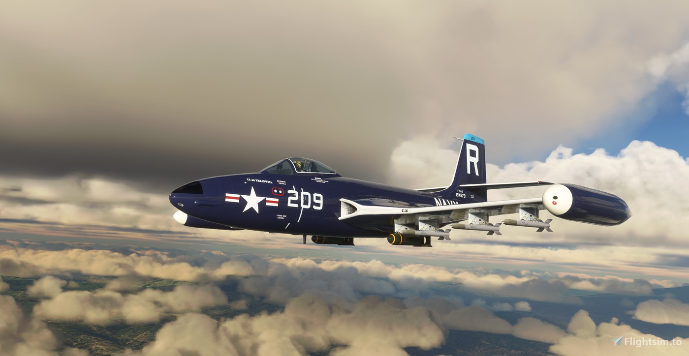 McDonnell F2H-2 Banshee VF-172 #209 for Microsoft Flight Simulator | MSFS