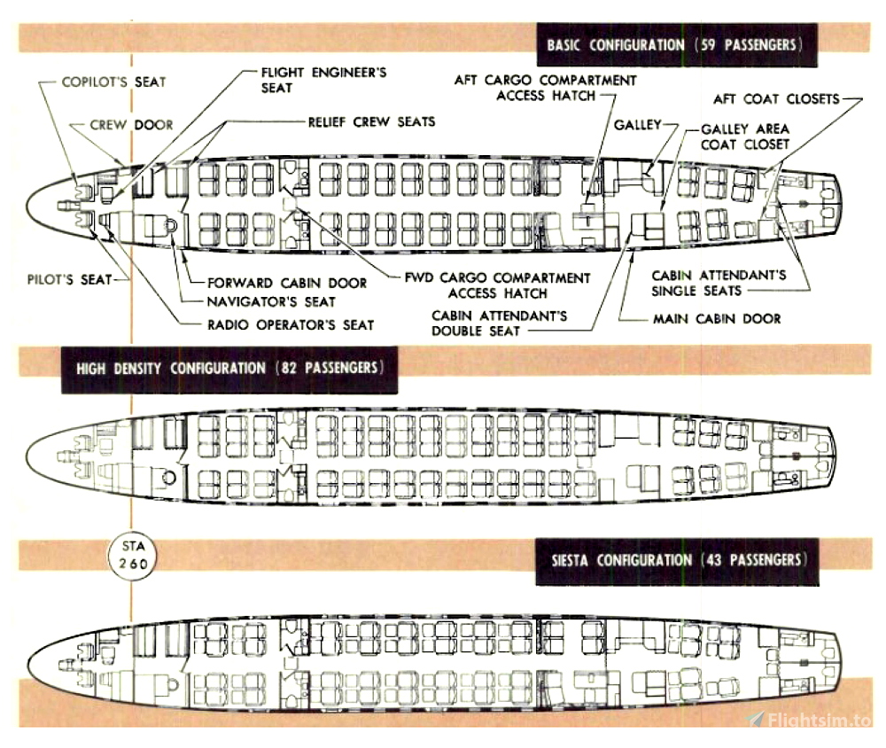 Self Loading Cargo Lockheed L-1049G Super Constellation; 3 Cabin ...