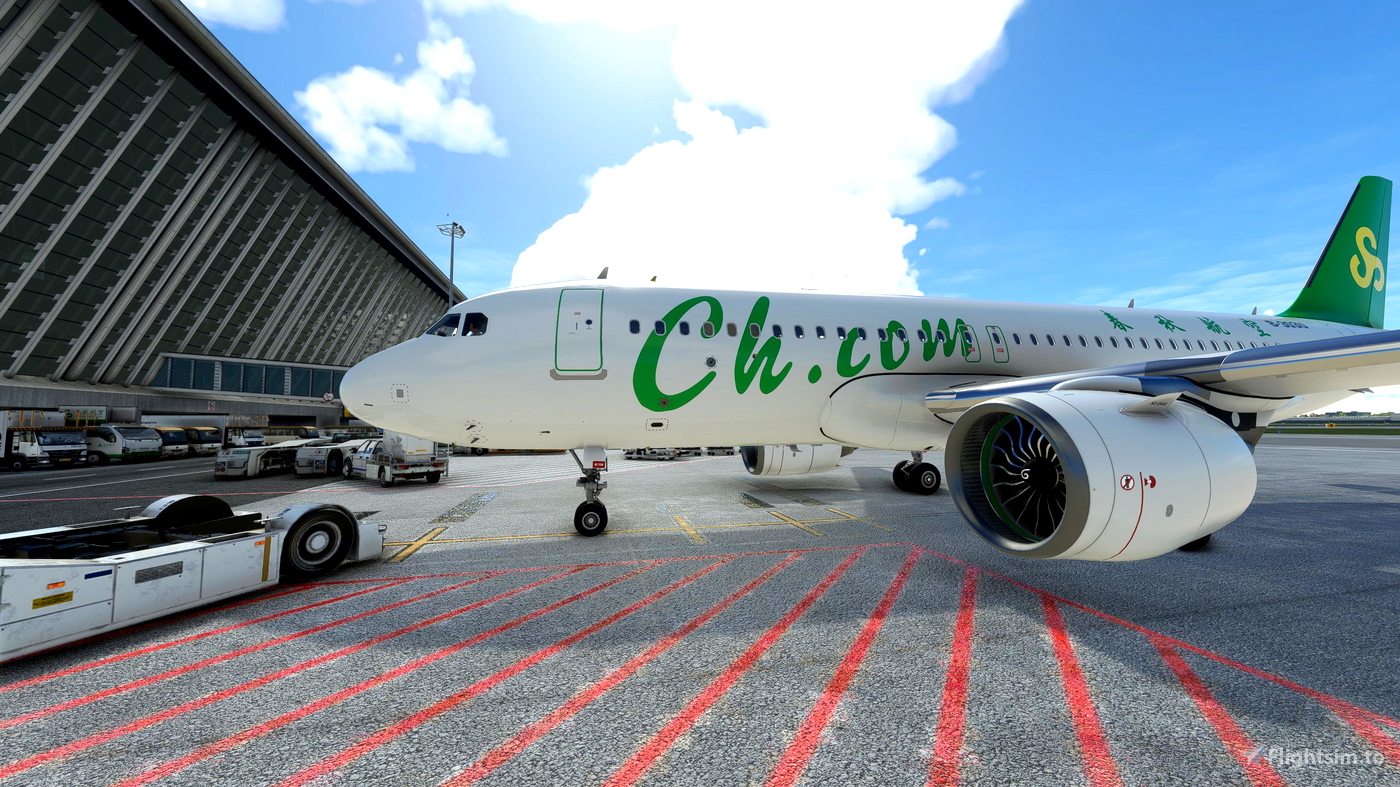 SPRING AIRLINES MESH LIVERY FOR FLYBYWIRE A32NX » Microsoft Flight ...