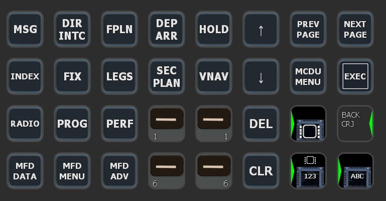 Aerosoft CRJ MCDU Panels for Streamdeck XL (for LORBYs AAO SD plugin ...