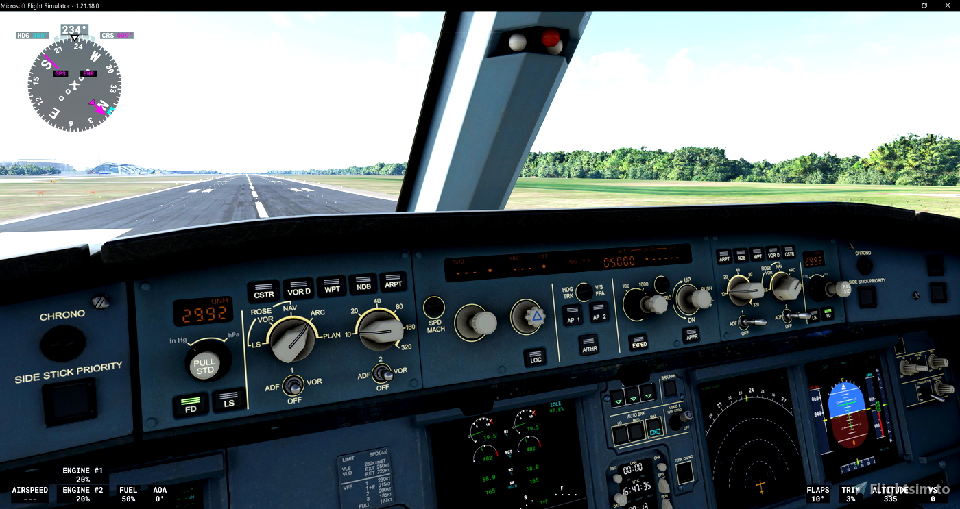 Asobo A320 Neo Fixed Cockpit Instrument Views para Microsoft Flight Simulator | MSFS