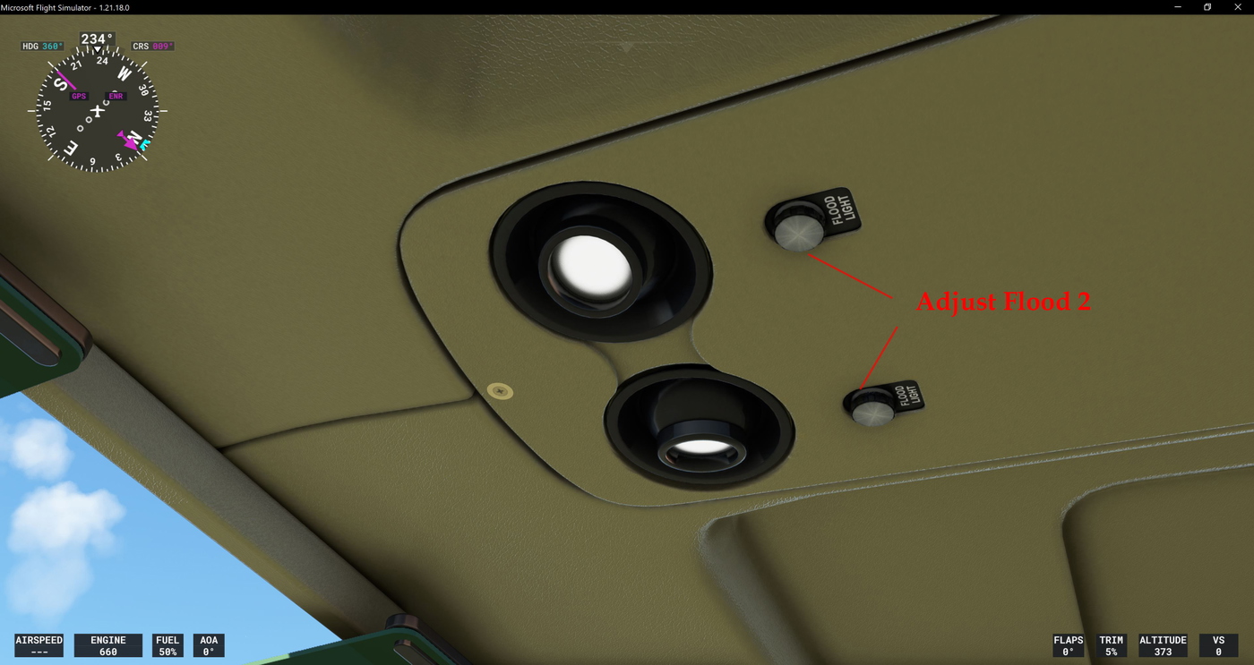 Cessna 172 Interior Lights