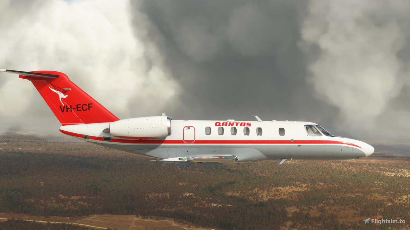 CJ4 QANTAS RETRO ROO 2 (Variation 2) for Microsoft Flight Simulator | MSFS