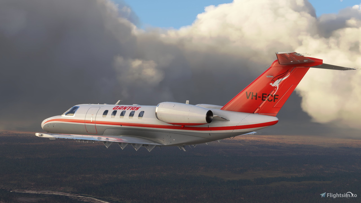 CJ4 QANTAS RETRO ROO 2 (Variation 2) for Microsoft Flight Simulator | MSFS