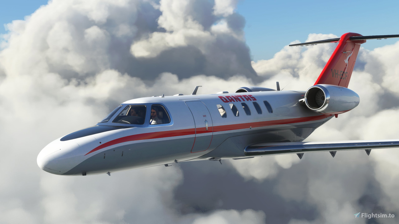 CJ4 QANTAS RETRO ROO 2 (Variation 2) for Microsoft Flight Simulator | MSFS
