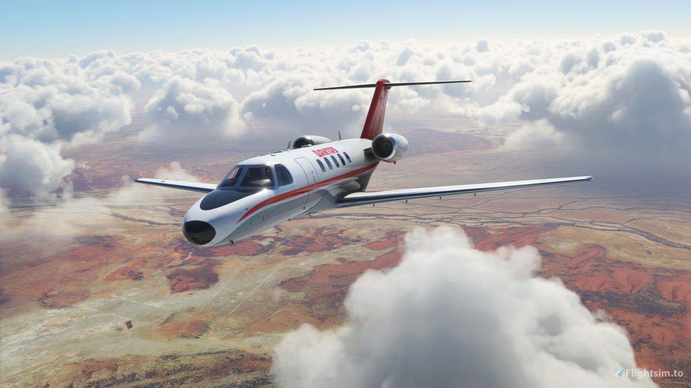 CJ4 QANTAS RETRO ROO 2 (Variation 2) for Microsoft Flight Simulator | MSFS