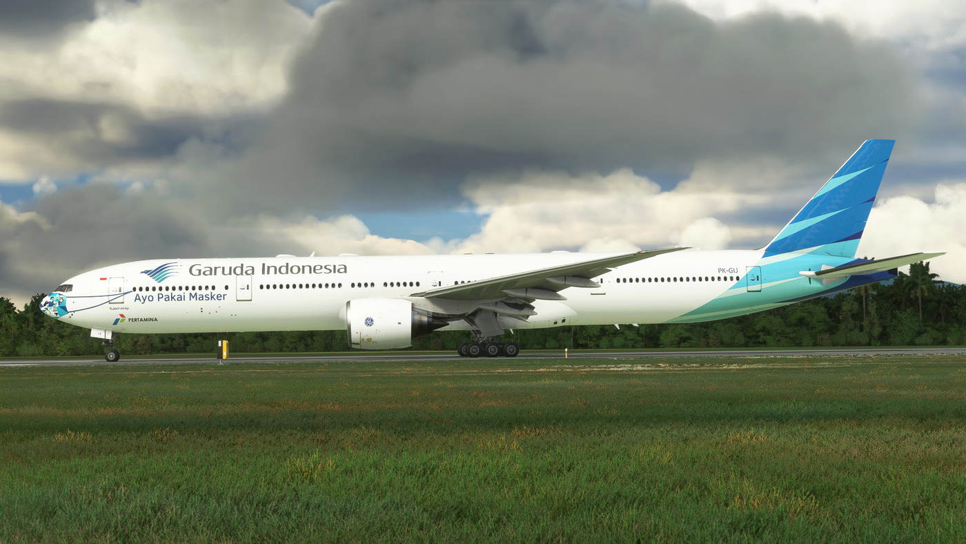 CS 777-300 GARUDA (MASKER) | 8K for Microsoft Flight Simulator | MSFS