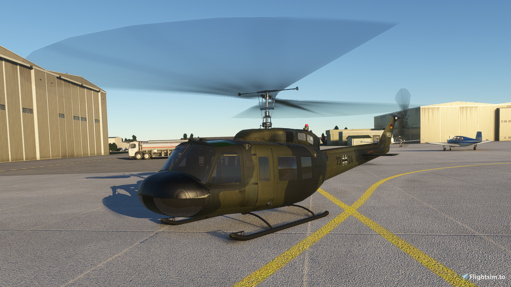 Dornier UH-1D Heer (German Army) 73+24 Livery - MSFS Add-on - Flightsim.to