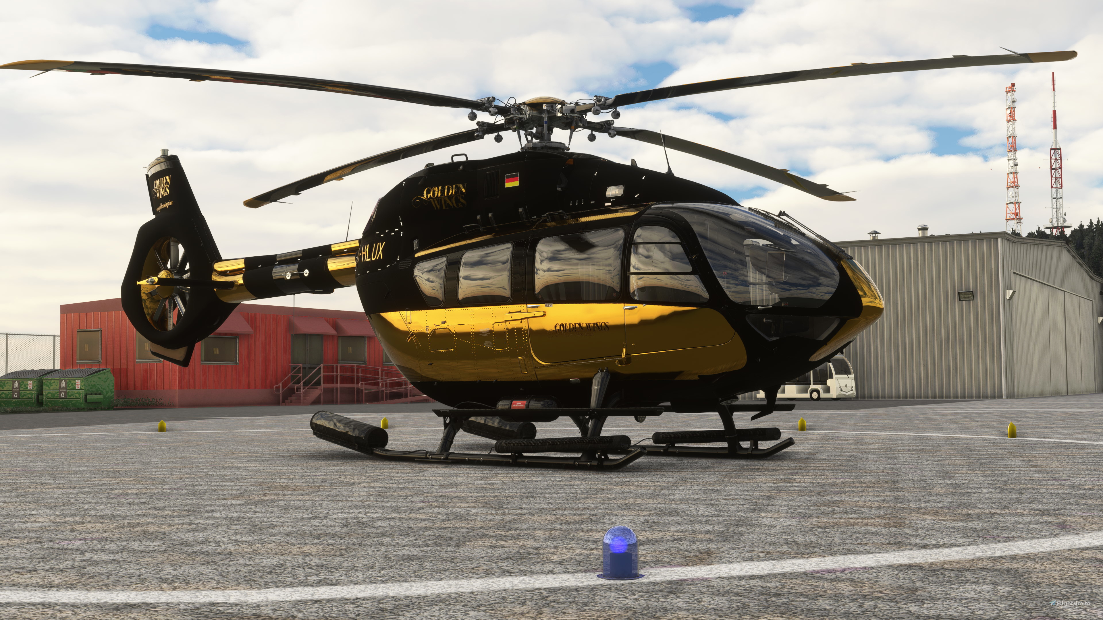 HPG Airbus H145 Golden Wings D-HLUX Livery (Fictional, 8K, LuxVar) for ...