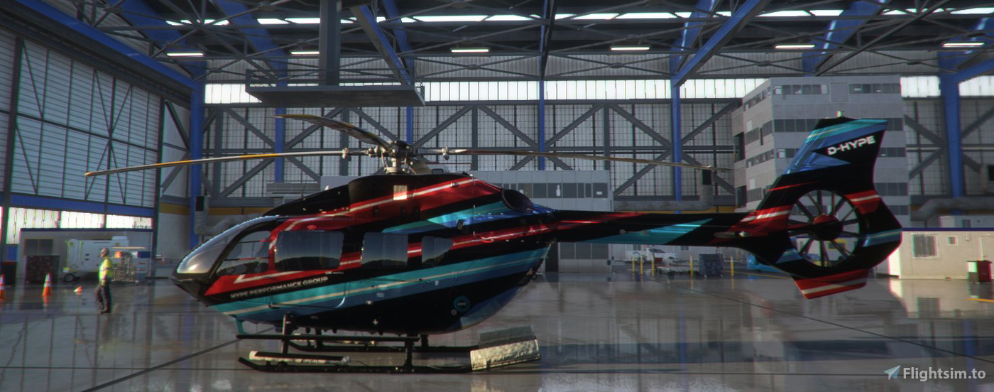 HPG H145 LUX NEON LIVERY for Microsoft Flight Simulator | MSFS