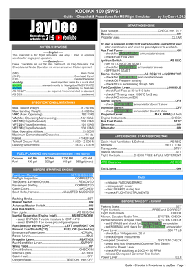 Cessna Citation CJ4 - JDs Comprehensive Checklist & Procedures for ...