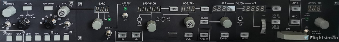 A32NX EFIS and FCU GoFlight Module Conversion Pack for Microsoft Flight ...