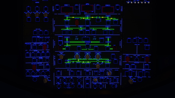 Blue Cockpit lights and Lightblue LCD for standard A320neo for ...