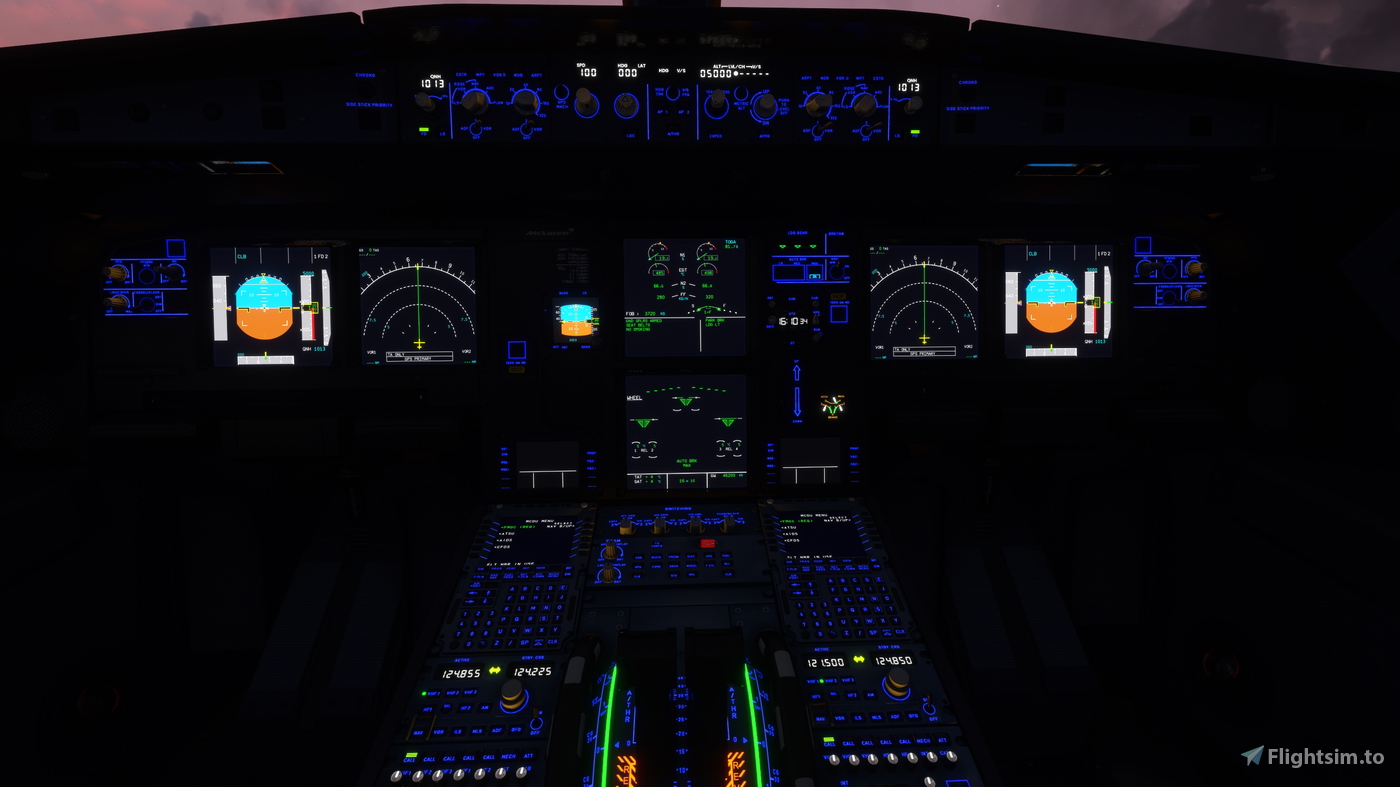 Blue Cockpit lights and White LCD for FBW A32NX for Microsoft Flight ...