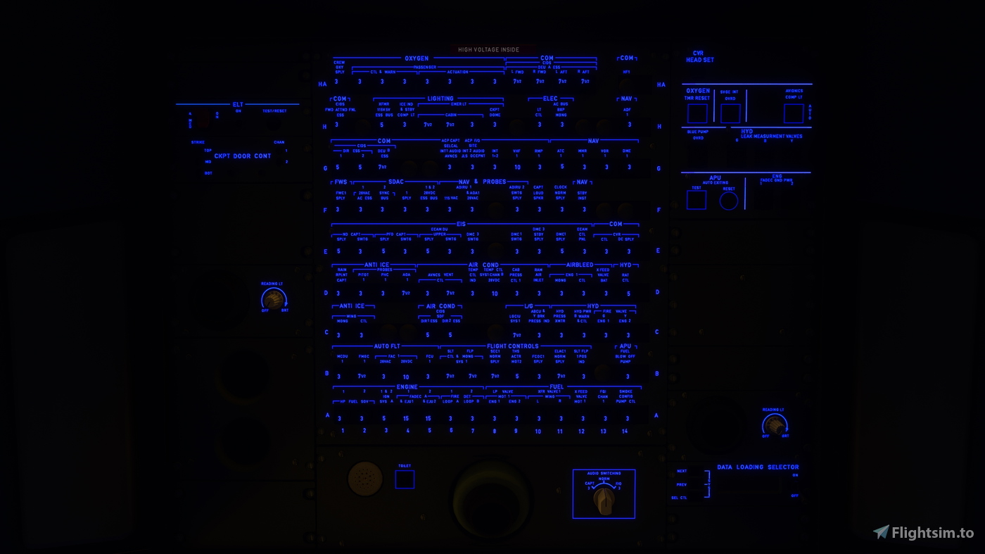 Blue Cockpit lights and White LCD for FBW A32NX for Microsoft Flight ...