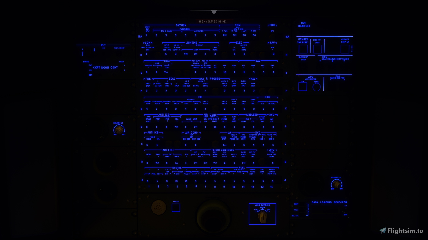 Blue Cockpit lights and Blue LCD for FBW A32NX for Microsoft Flight ...