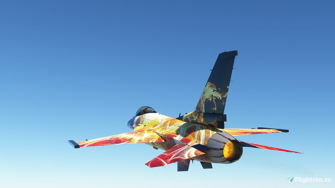 Fire Falcon livery for SC Designs F-16C for Microsoft Flight Simulator ...