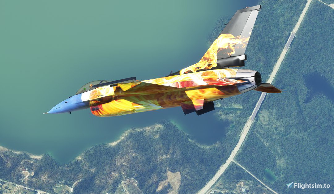 Fire Falcon livery for SC Designs F-16C for Microsoft Flight Simulator ...