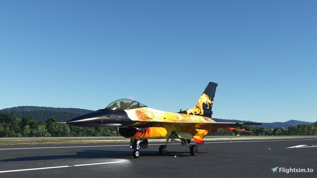 Fire Falcon livery for SC Designs F-16C for Microsoft Flight Simulator ...