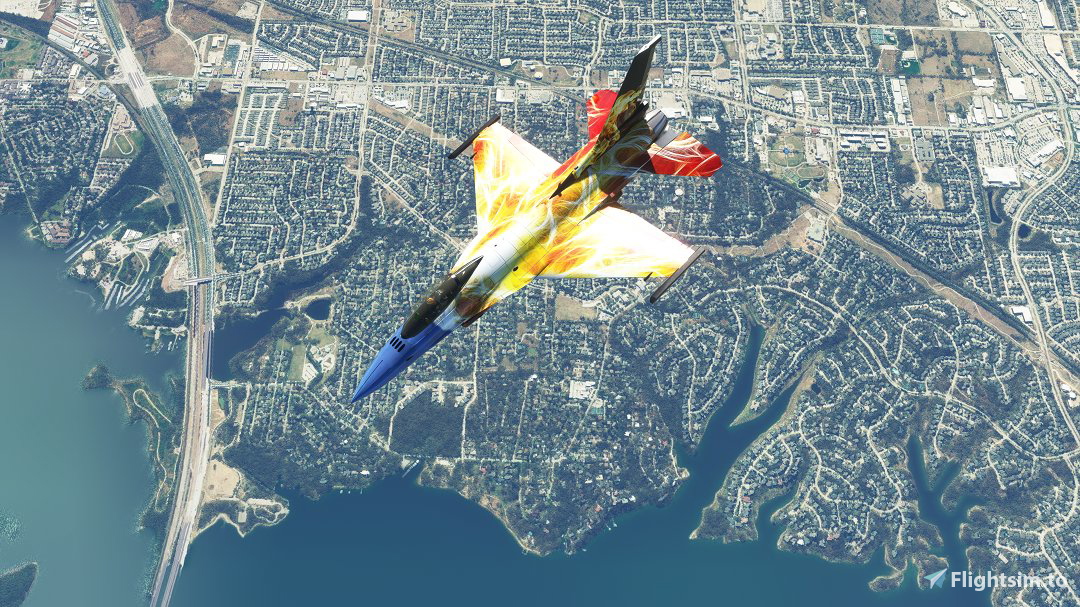 Fire Falcon livery for SC Designs F-16C for Microsoft Flight Simulator ...