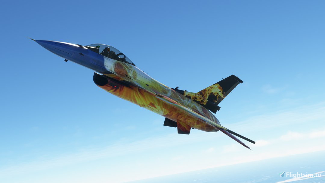 Fire Falcon livery for SC Designs F-16C for Microsoft Flight Simulator ...