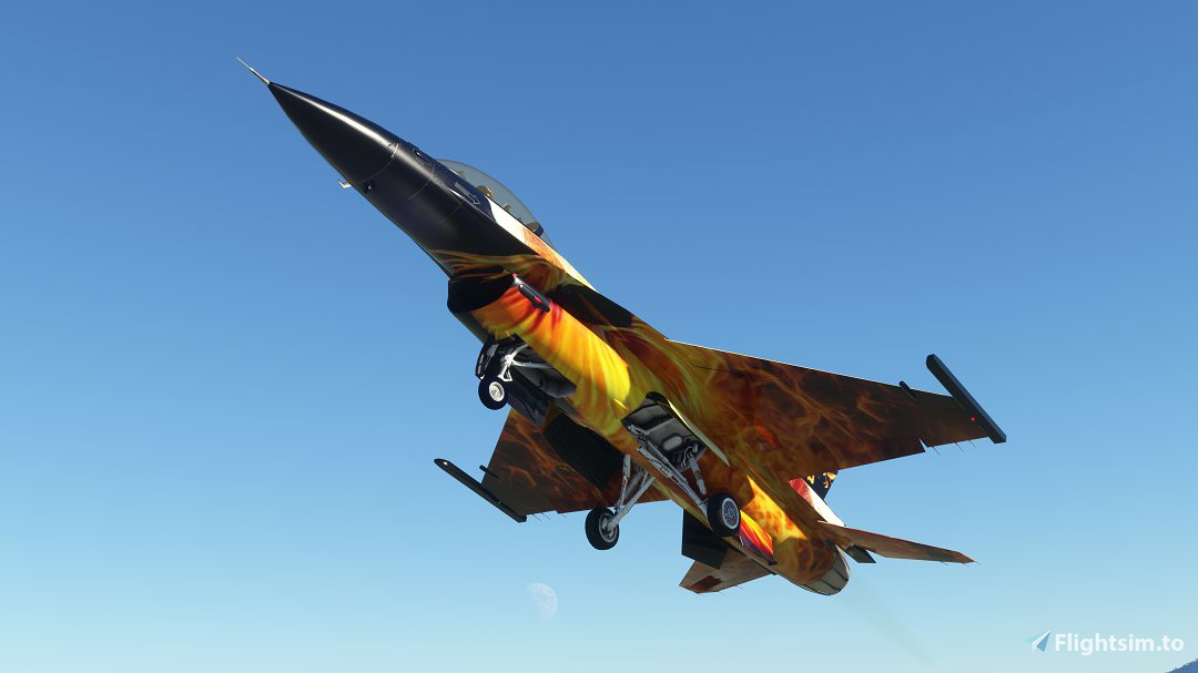 Fire Falcon livery for SC Designs F-16C for Microsoft Flight Simulator ...