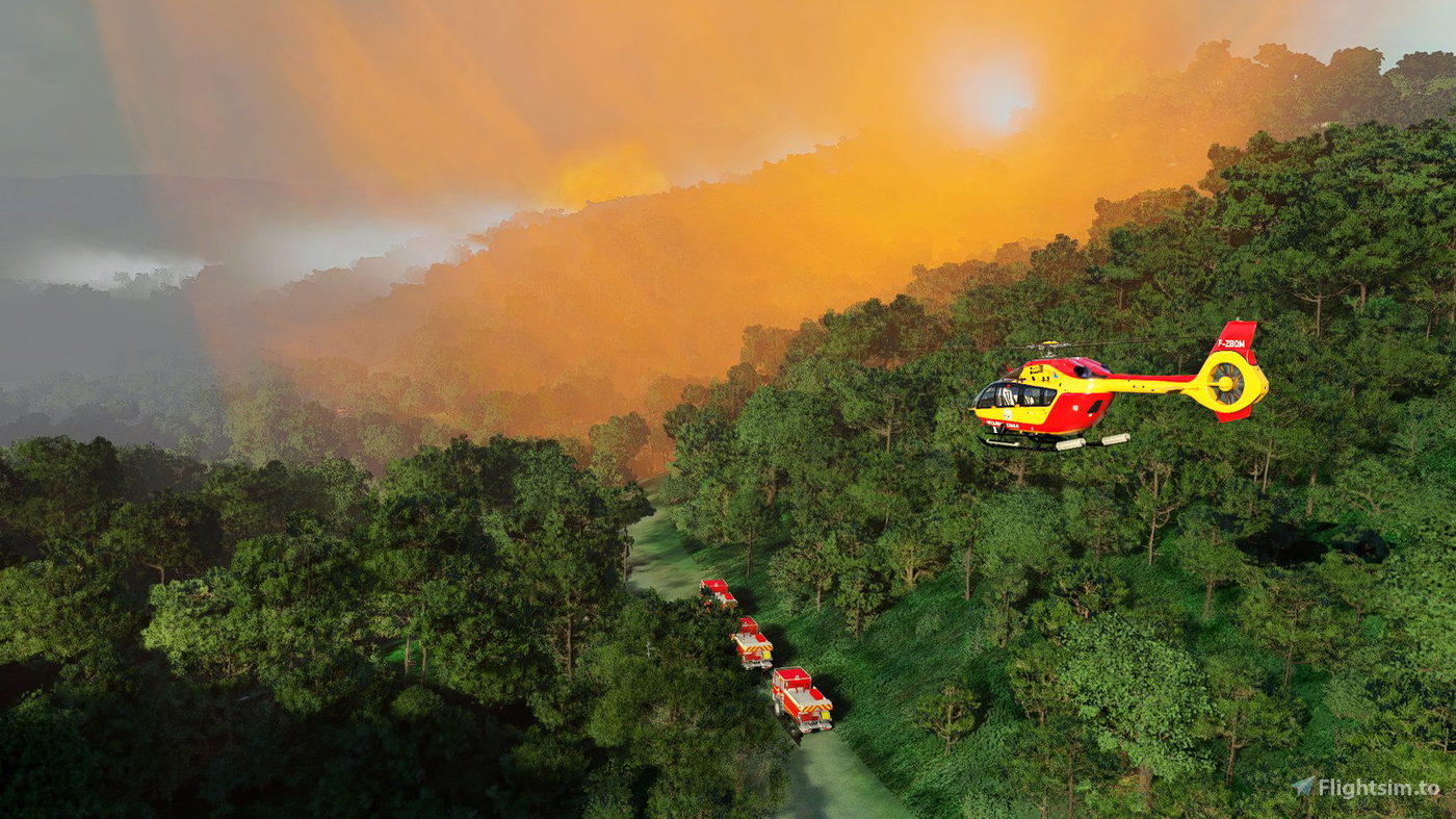 forest fires in the south of france for Microsoft Flight Simulator | MSFS