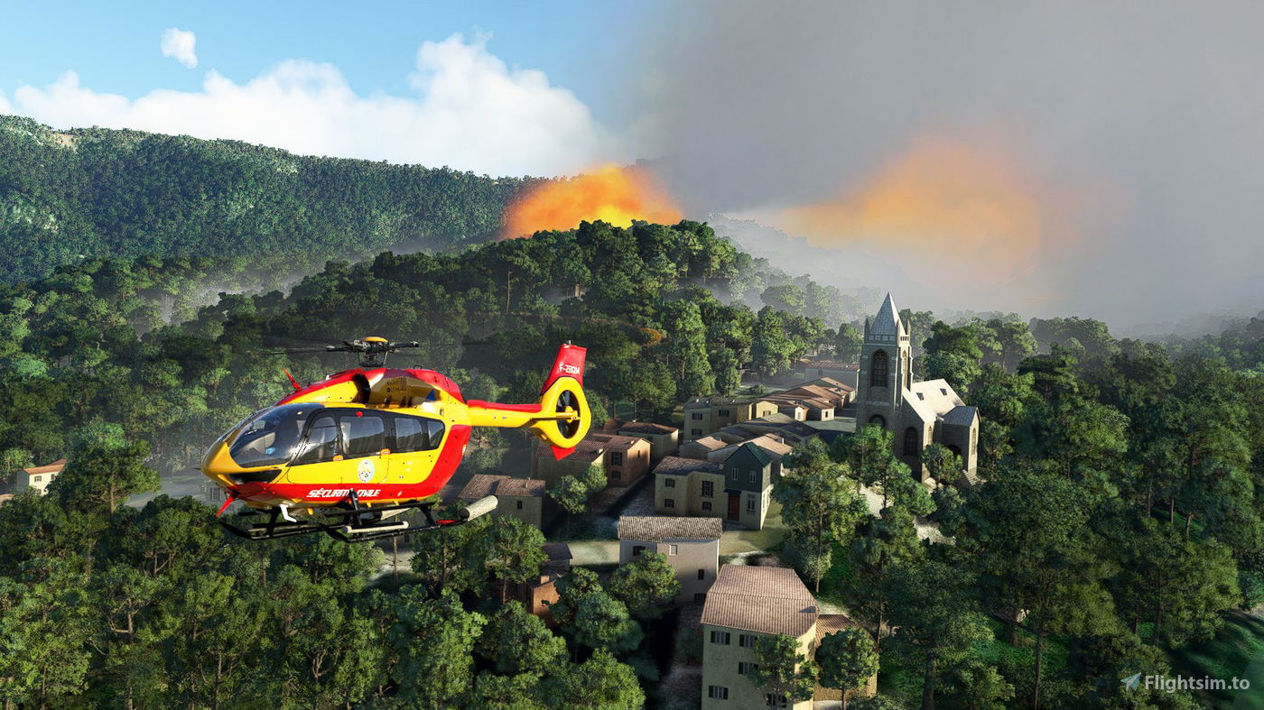forest fires in the south of france for Microsoft Flight Simulator | MSFS