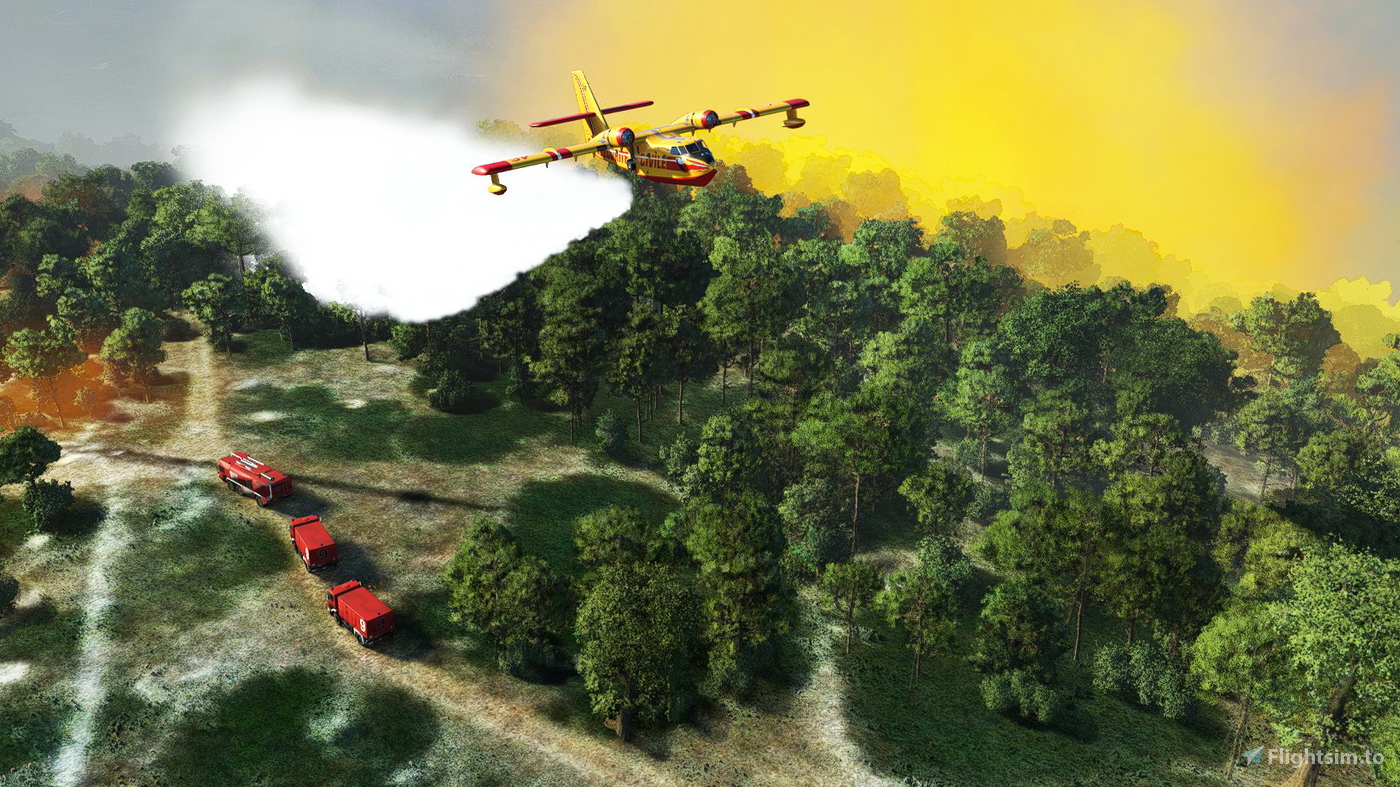 forest fires in the south of france for Microsoft Flight Simulator | MSFS