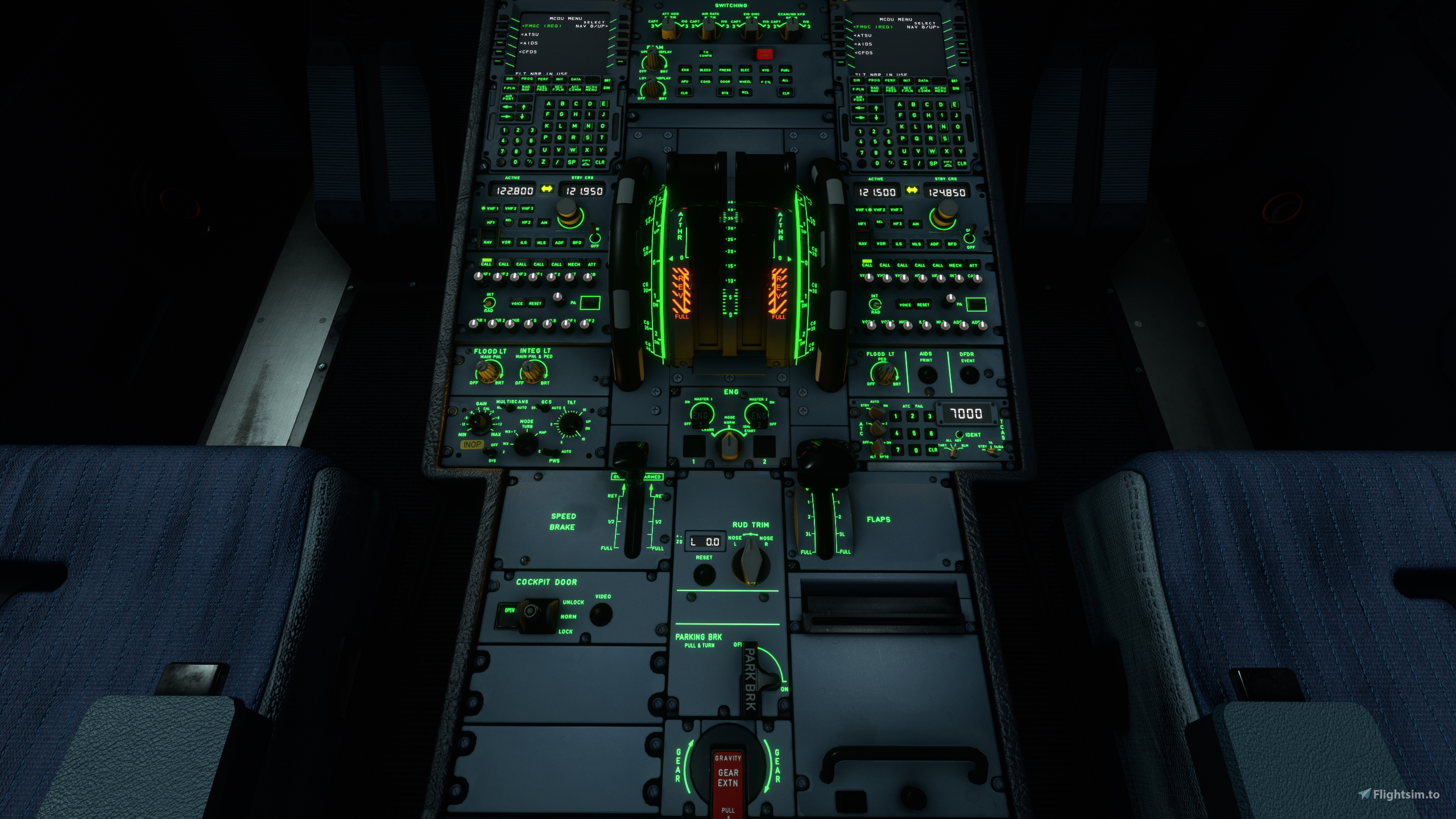 Green Cockpit lights and White LCD for FBW A32NX for Microsoft Flight ...