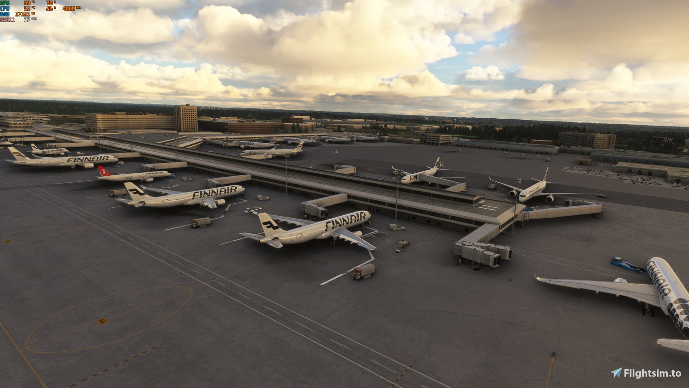 Helsinki Vantaa EFHK default airport UPGRADE pour Microsoft Flight ...