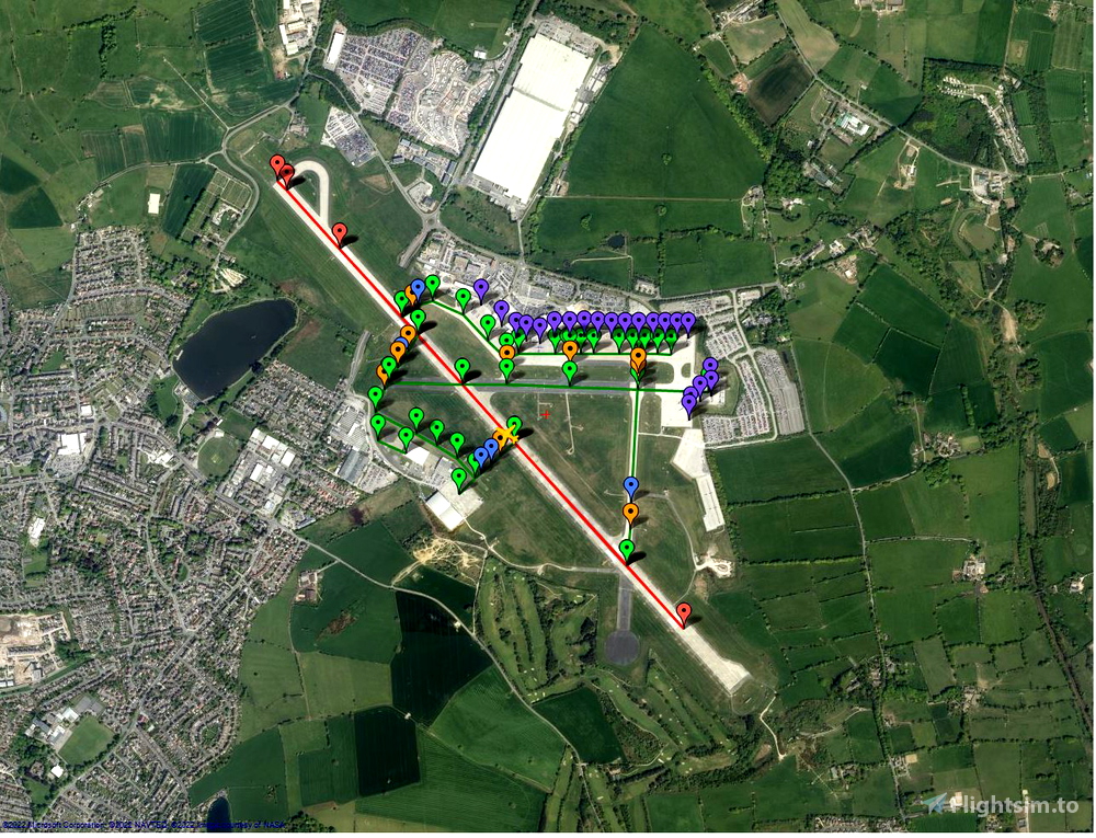 Pilot 2 ATC correct taxiways and ramp placement (Yeadon Airport) for ...