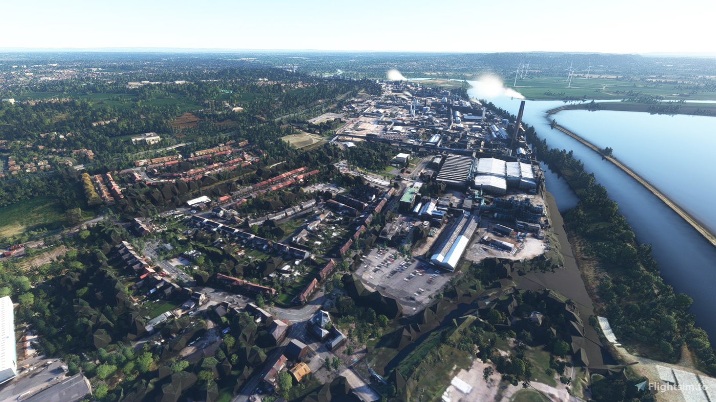 Runcorn Industrial Area - River Mersey, UK for Microsoft Flight ...